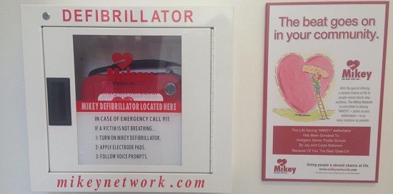 Hodgson Senior P.S. receives AED thanks to Team Mikey members Jay ...